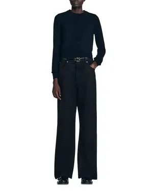 Sandro Emile Ruffled Cardigan