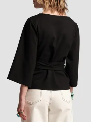 FRANCES VALENTINE Whitney Wrap Tie-waist Top