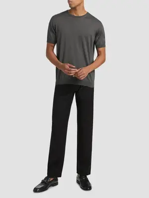 Giorgio Armani Cotton-silk Short-sleeve Sweater
