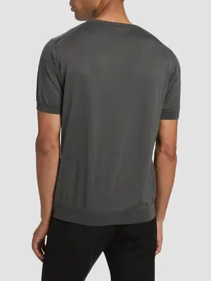 Giorgio Armani Cotton-silk Short-sleeve Sweater