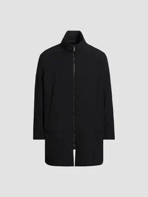 Giorgio Armani Long Wool Zip-up Jacket