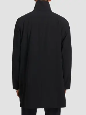 Giorgio Armani Long Wool Zip-up Jacket