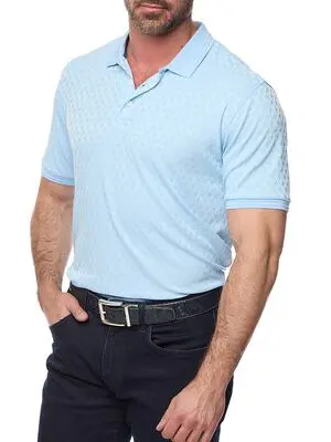 Robert Graham Elias Knit Polo Shirt - Light Blue