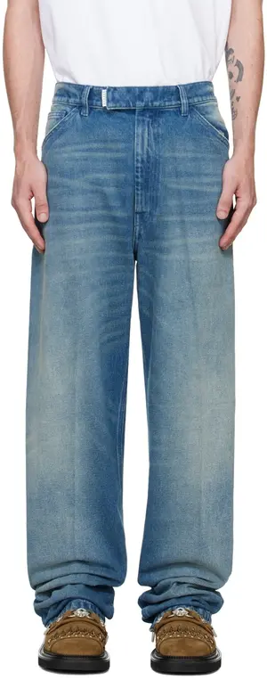 Random Identities Random Identities Blue Washed Jeans - Blue