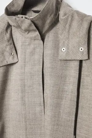 Cos Hooded Wool Utility Jacket