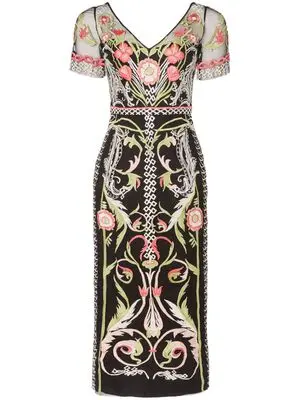 TEMPERLEY LONDON Alessia Midi Dress - Black