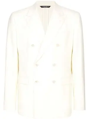 Dolce & Gabbana Wool Double-breasted Jacket - Neutrals