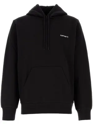 Carhartt Work In Progress Logo-embroidered Hoodie - Black