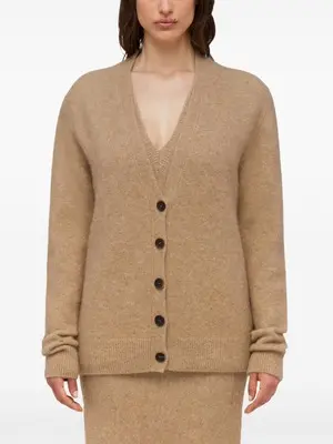 FERRAGAMO Cashmere-silk Blend Cardigan - Neutrals