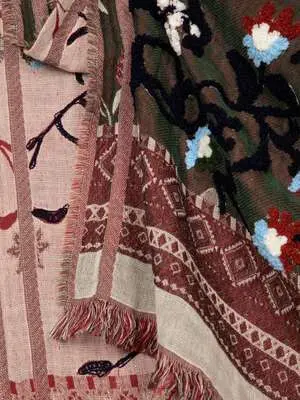LEATHERSMITH OF LONDON Floral-embroidered Scarf