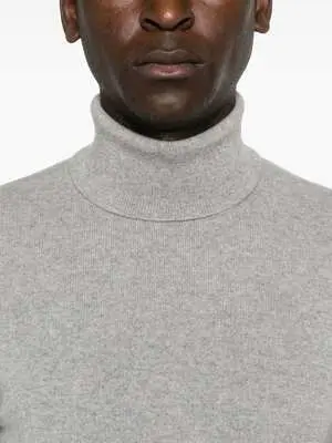 Fedeli Cashmere Roll Neck Sweater - Grey
