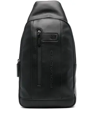 PIQUADRO Logo-embossed Backpack - Black