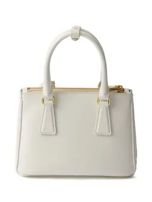Prada Mini Galleria Leather Tote Bag - White