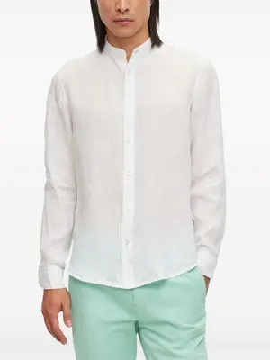 BOSS Mandarin-collar Linen Shirt