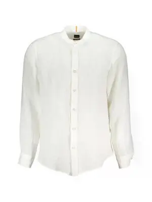 BOSS Mandarin-collar Linen Shirt