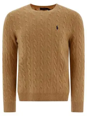 Polo Ralph Lauren Pony Cable Knit Sweater - Beige
