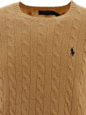 Polo Ralph Lauren Pony Cable Knit Sweater - Beige