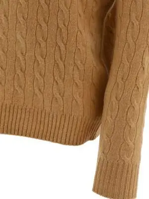 Polo Ralph Lauren Pony Cable Knit Sweater - Beige