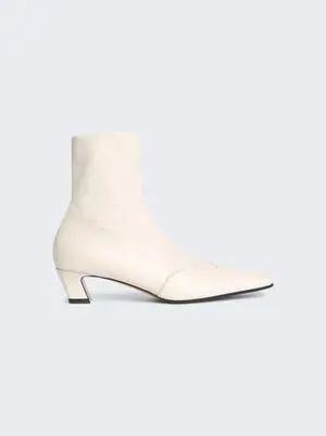 Khaite Nevada Stretch Low Boots - Cream