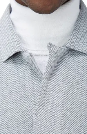 Bugatchi Long Sleeve Cotton Blend Polo