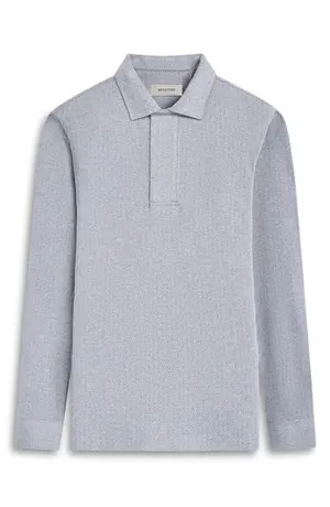 Bugatchi Long Sleeve Cotton Blend Polo