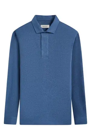 Bugatchi Long Sleeve Cotton Blend Polo