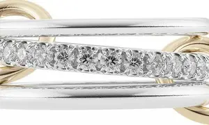 SPINELLI KILCOLLIN Petunia Diamond Link Ring - Silver