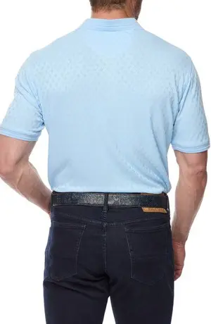 Robert Graham Elias Basket Weave Polo - Light Blue
