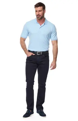 Robert Graham Elias Basket Weave Polo - Light Blue
