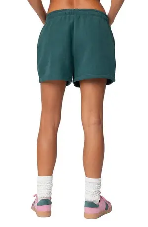 EDIKTED Sporty Sweat Shorts - Green