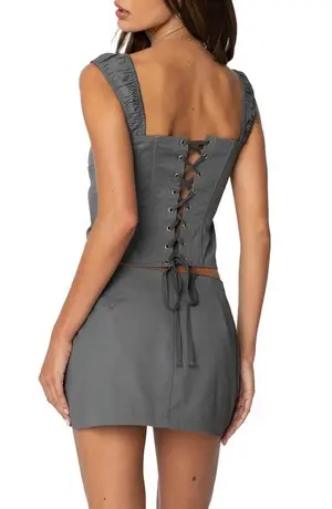 EDIKTED Adalyn Ruched Corset Top