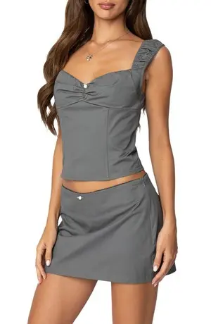 EDIKTED Adalyn Ruched Corset Top