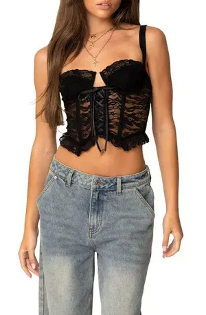 EDIKTED Josslyn Lace Corset Top