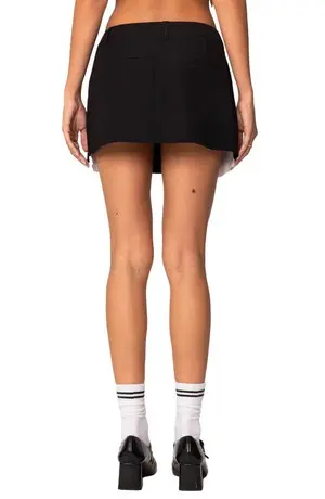 EDIKTED Tailored Pleated Mini Skirt
