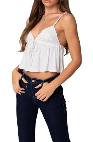 EDIKTED Sunrise Babydoll Camisole - White