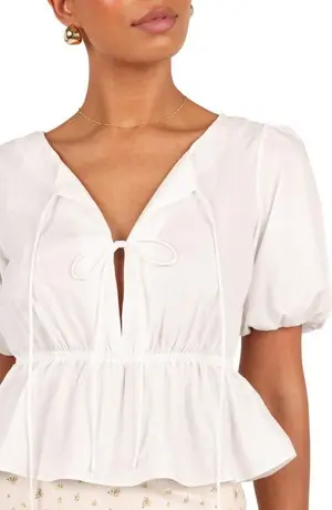PETAL & PUP Pippi Cotton Peplum Top