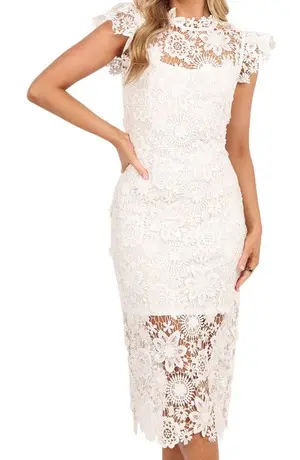 PETAL & PUP Becca Lace Midi Dress