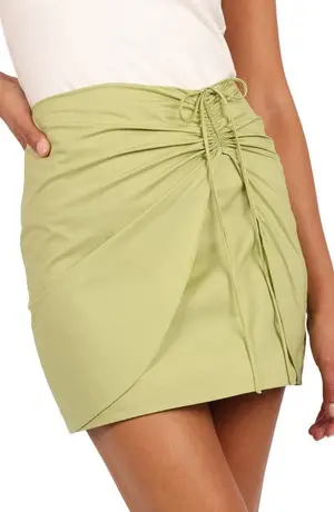PETAL & PUP Mirha Ruched Mini Skirt