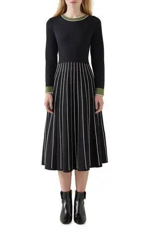 LK BENNETT Fara Long Sleeve Sweater Dress
