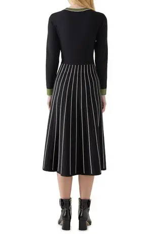 LK BENNETT Fara Long Sleeve Sweater Dress