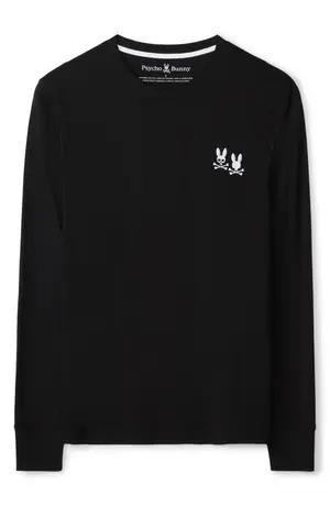 Psycho Bunny Tilden Embroidered Bunny Logo Long Sleeve T-shirt
