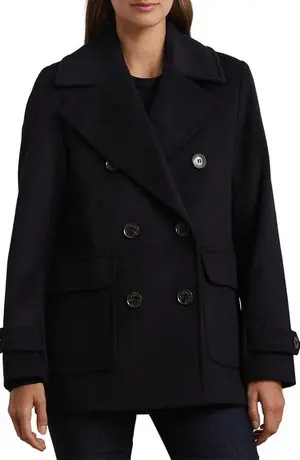 Ralph Lauren Double-breasted Wool-blend Coat - Black