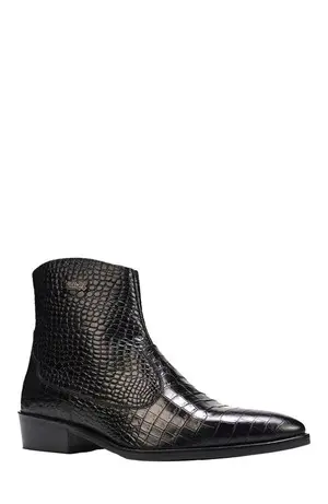 CARLOS BY CARLOS SANTANA Zappa Cowboy Boots - Black Croco