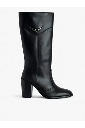 Zadig&Voltaire Tall Leather Boots - Black