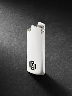 Mateo Logo-cutout Sterling Lighter Holder
