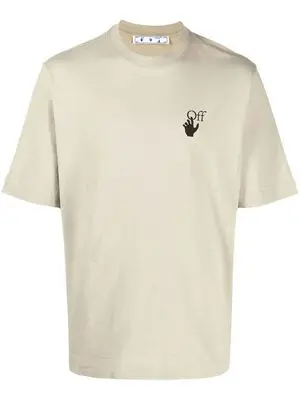 Off-White Bubble Arrow Short Sleeve Skate Tee Shirt - Beige
