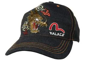 PALACE X Evisu Denim Trucker Cap - Indigo Raw