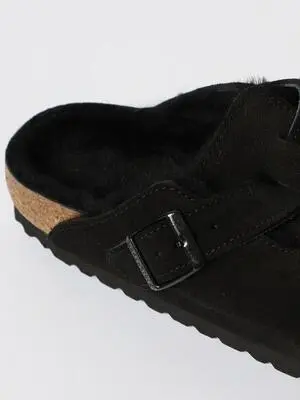 BIRKENSTOCK Suede Clogs With Buckle Detail
