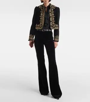 Rixo Embroidered Cotton Jacket