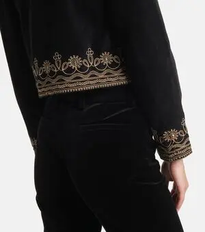 Rixo Embroidered Cotton Jacket